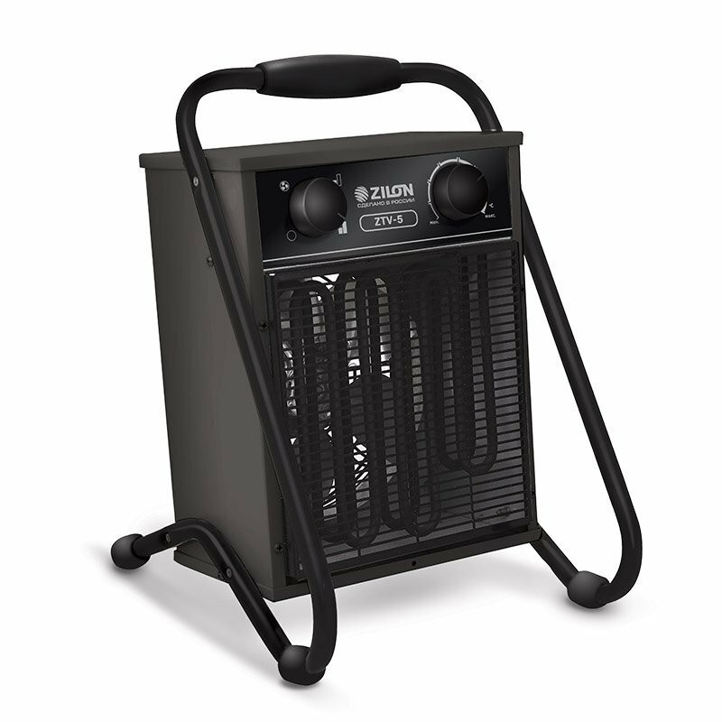 Тепловая пушка ZILON ZTV-9, компактный корпус, безопасная эксплуатация