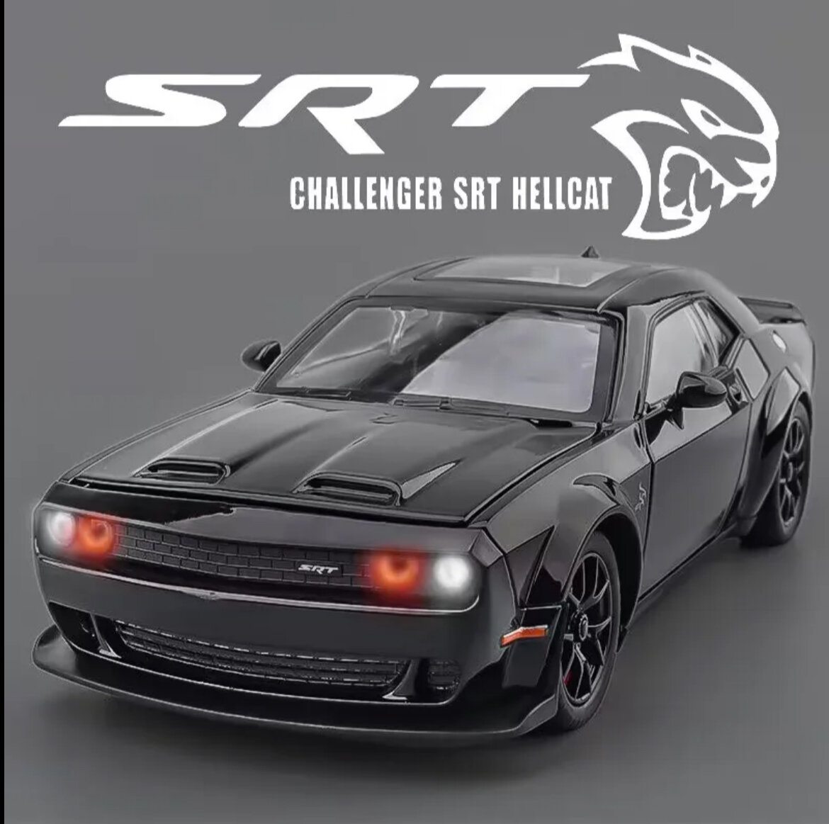 Коллекционная масштабная модель Dodge Charger SRT Hellcat 1:24 (металл, свет, звук)