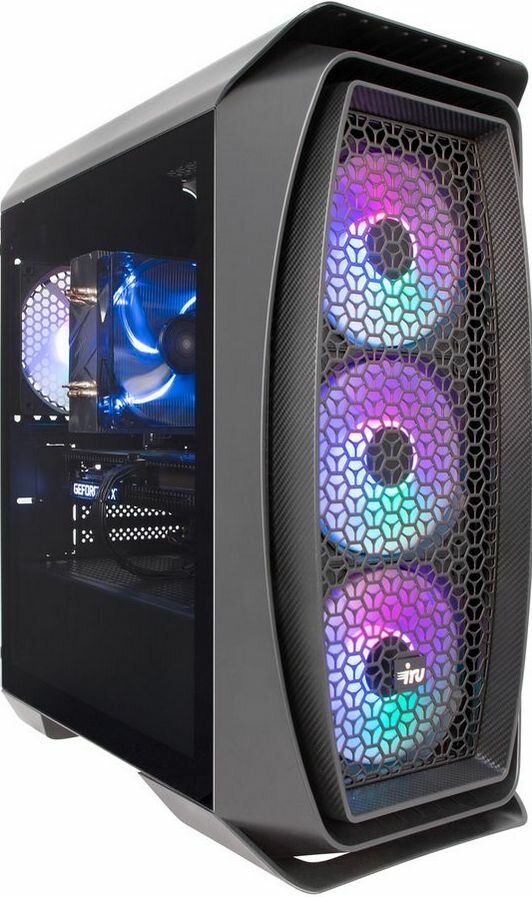 ПК iRU Game 520B5GMA (1926551) черный - AMD Ryzen 5 5600X, ядра: 6 х 3.7 ГГц, 16 ГБ DDR4, GeForce RTX 3050 - 8 ГБ, SSD 512 ГБ, Free DOS