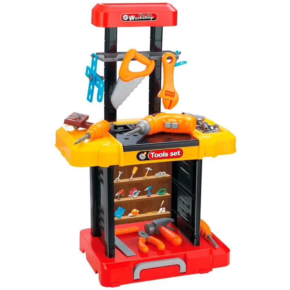 Игровой набор "Большая стройка", в чемодане, для сюжетно-ролевых игр, с инструментами.