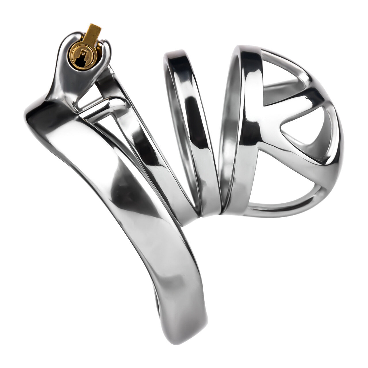 Забавная секс-игрушка, которая сочетает в себе клетку, сделанную из замков целомудрия.