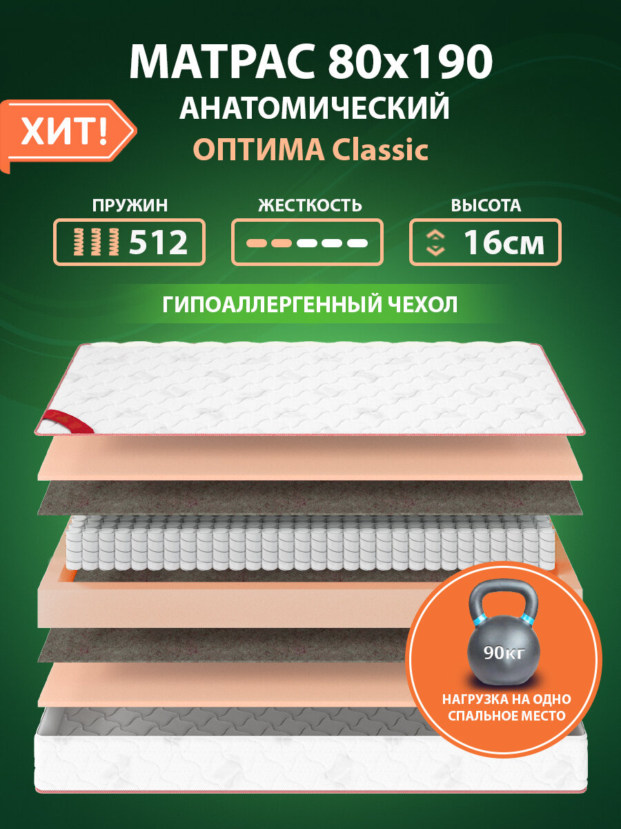 Матрас Викторис Голд №3 800х1900 оптима