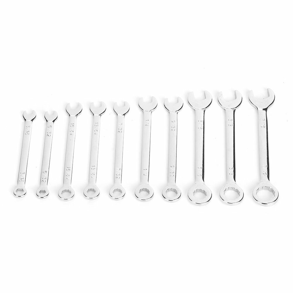Набор 10 мини-гаечных ключей с 12-гранным зевом, 4 11 мм (5/32 7/16")