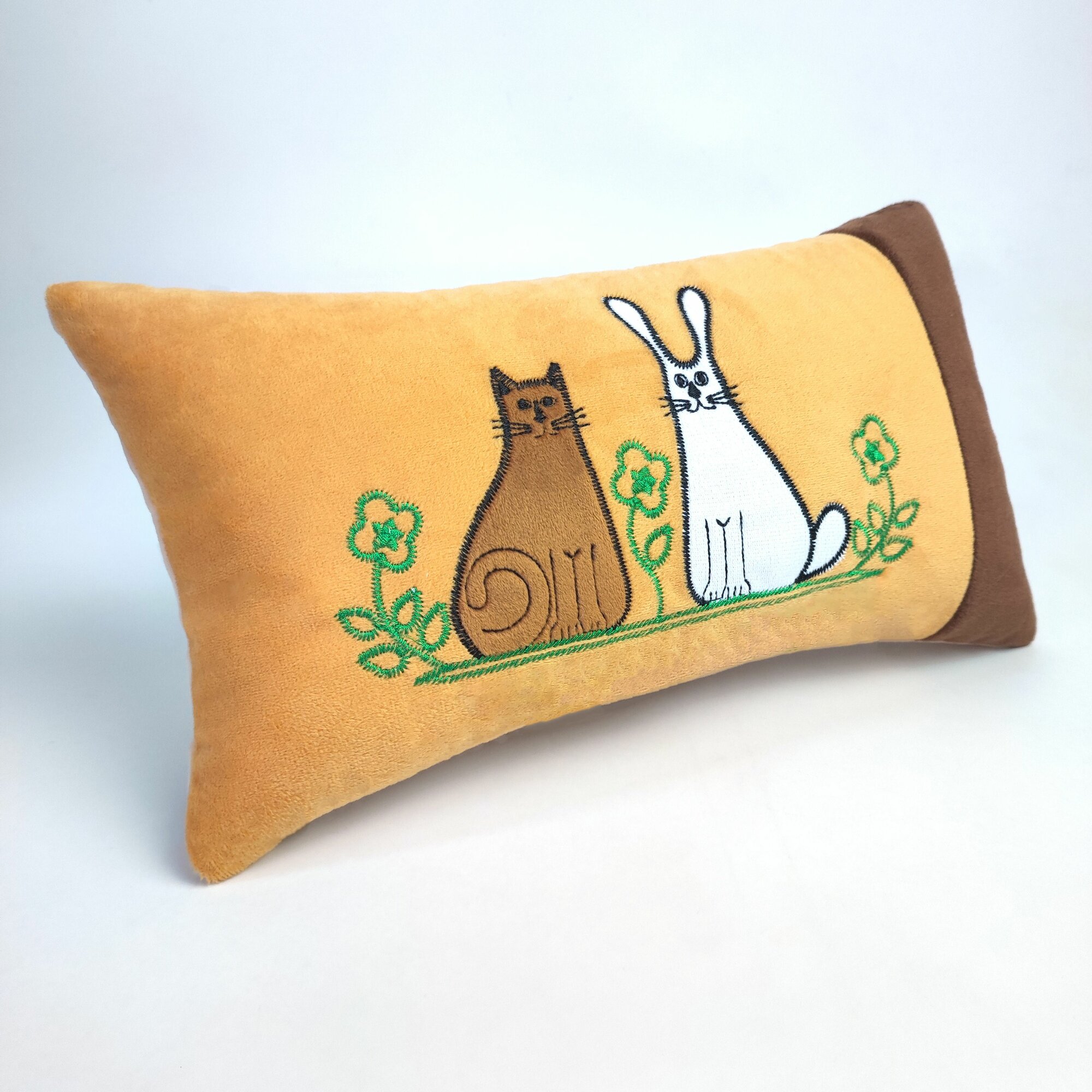 Плюшевая интерьерная декоративная подушка антистресс 20х35, Гранд Стиль