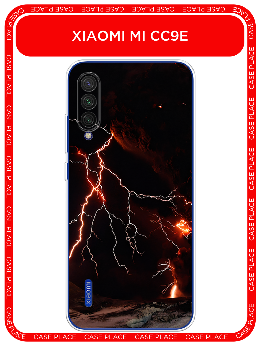 Чехол на Xiaomi Mi CC9E/Mi A3 / Сяоми Mi CC9E/Mi A3 с принтом Молния 4