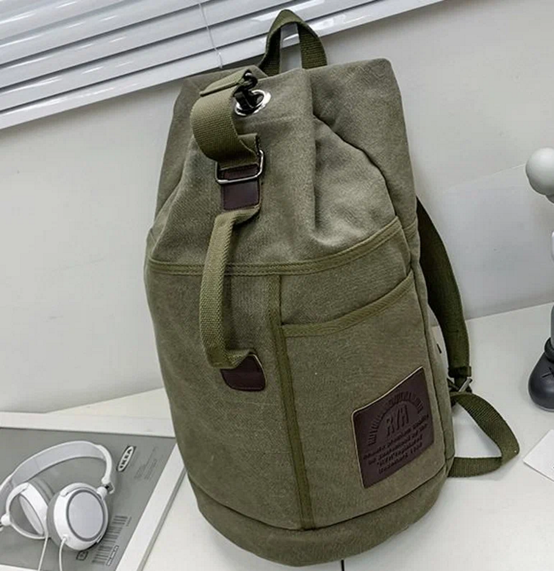 Баул мешок торба 30л. зеленый (олива) брезентовый с боковой ручкой