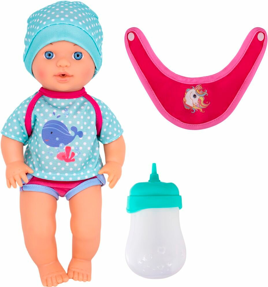 Кукла пупс с аксессуарами, высота 30 см, игрушечный младенец с одеждой для сюжетно-ролевых игр, пластиковый пупсик, в пакете