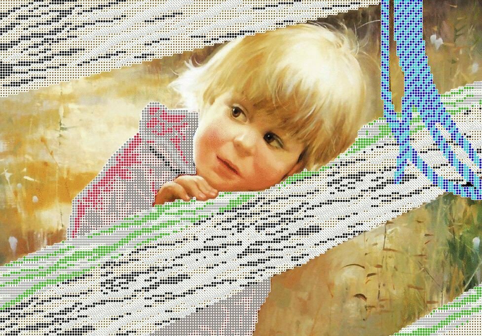 Вышиваем бисером Схема. принт бисером №21 P21