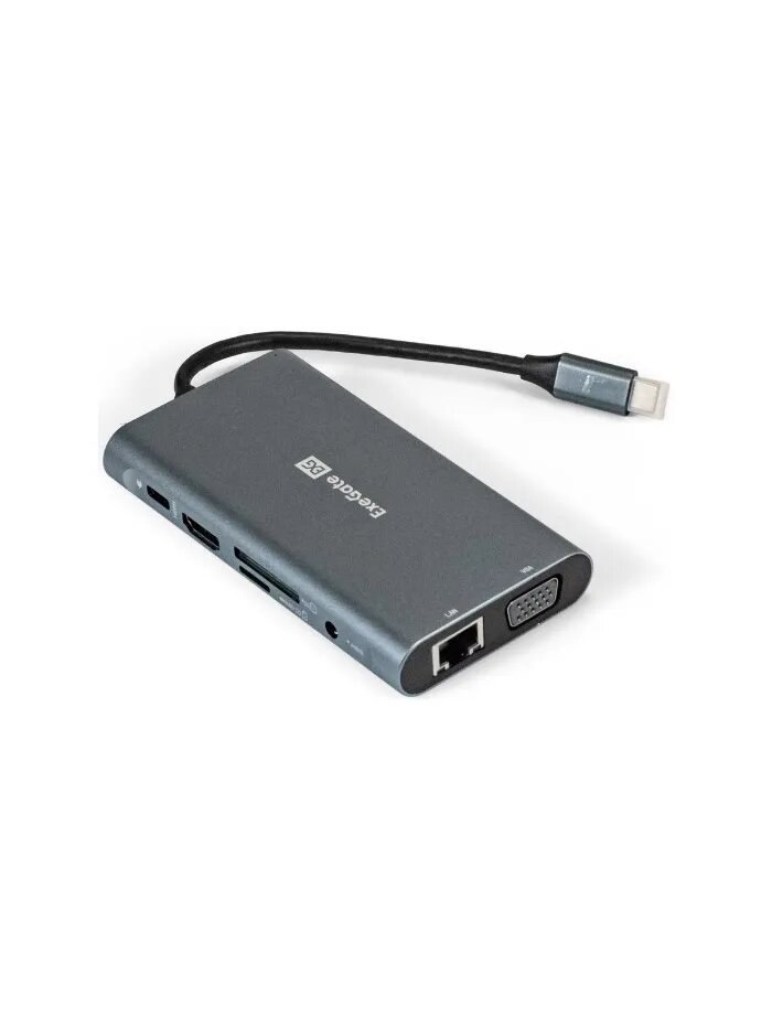 Док-станция ExeGate EX293985RUS 10 в 1, HDMI, Type-A, Plug&Play
