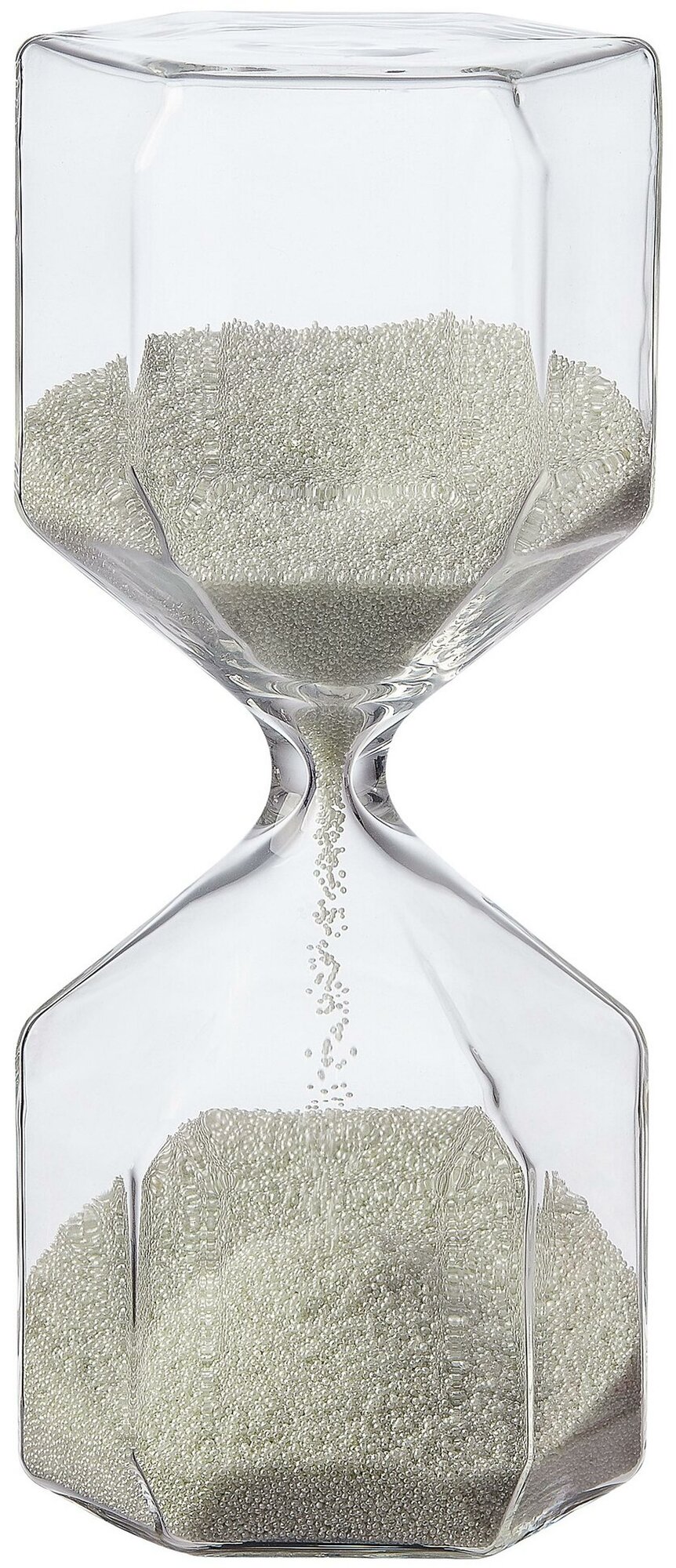 Часы настольные ИКЕА ТИЛЛСЮН прозрачное стекло/белый 16 см