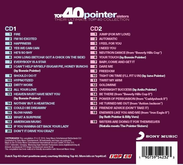 Диск The Pointer Sisters - Top 40 (2 CD) — фото 1