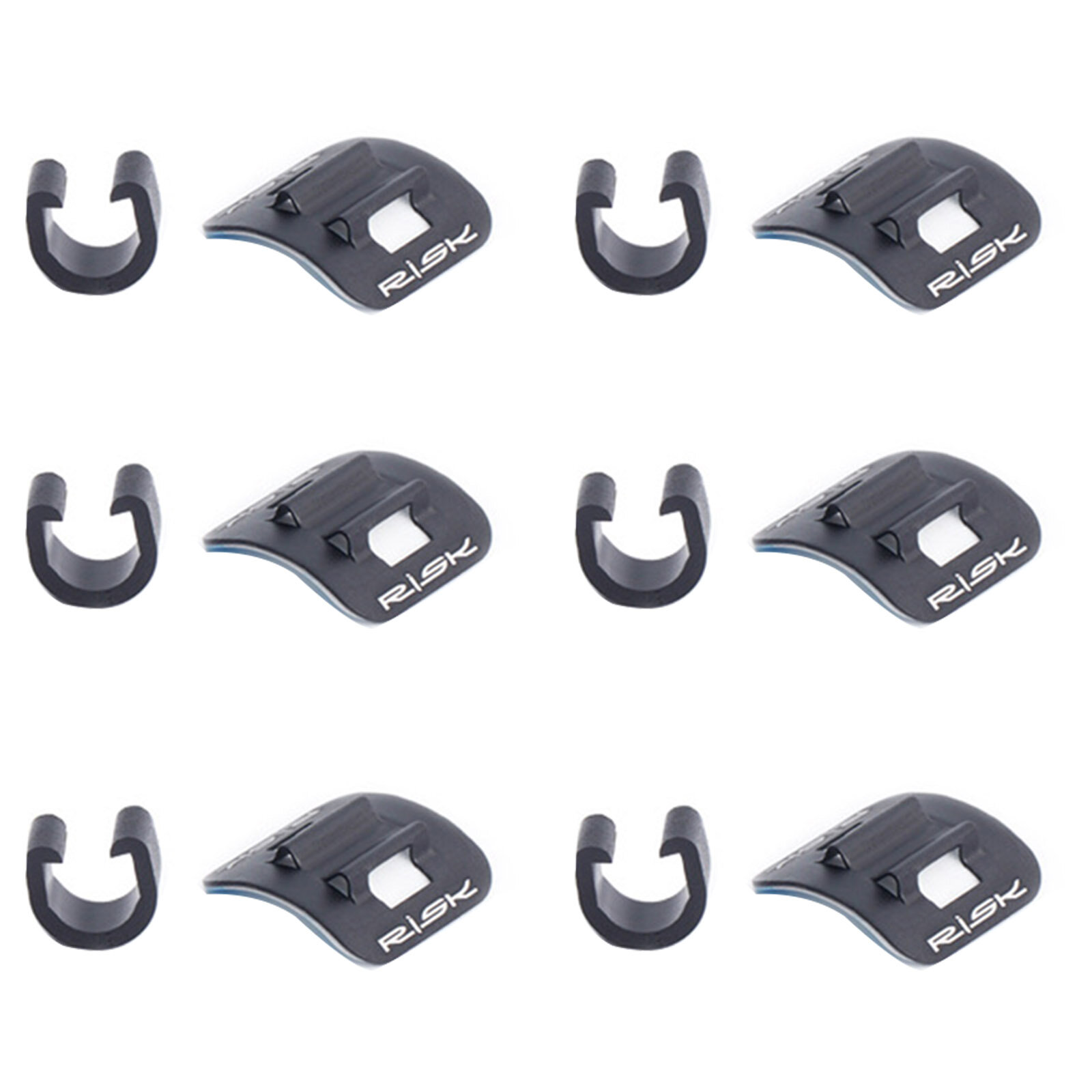 6шт Горный Велосипед Велосипедные C-Образные Зажимы Корпус Хомутов Направляющая Шланга с Клеем для Сиденья для Тросов Переключения Тормозного Переключателя или Масла