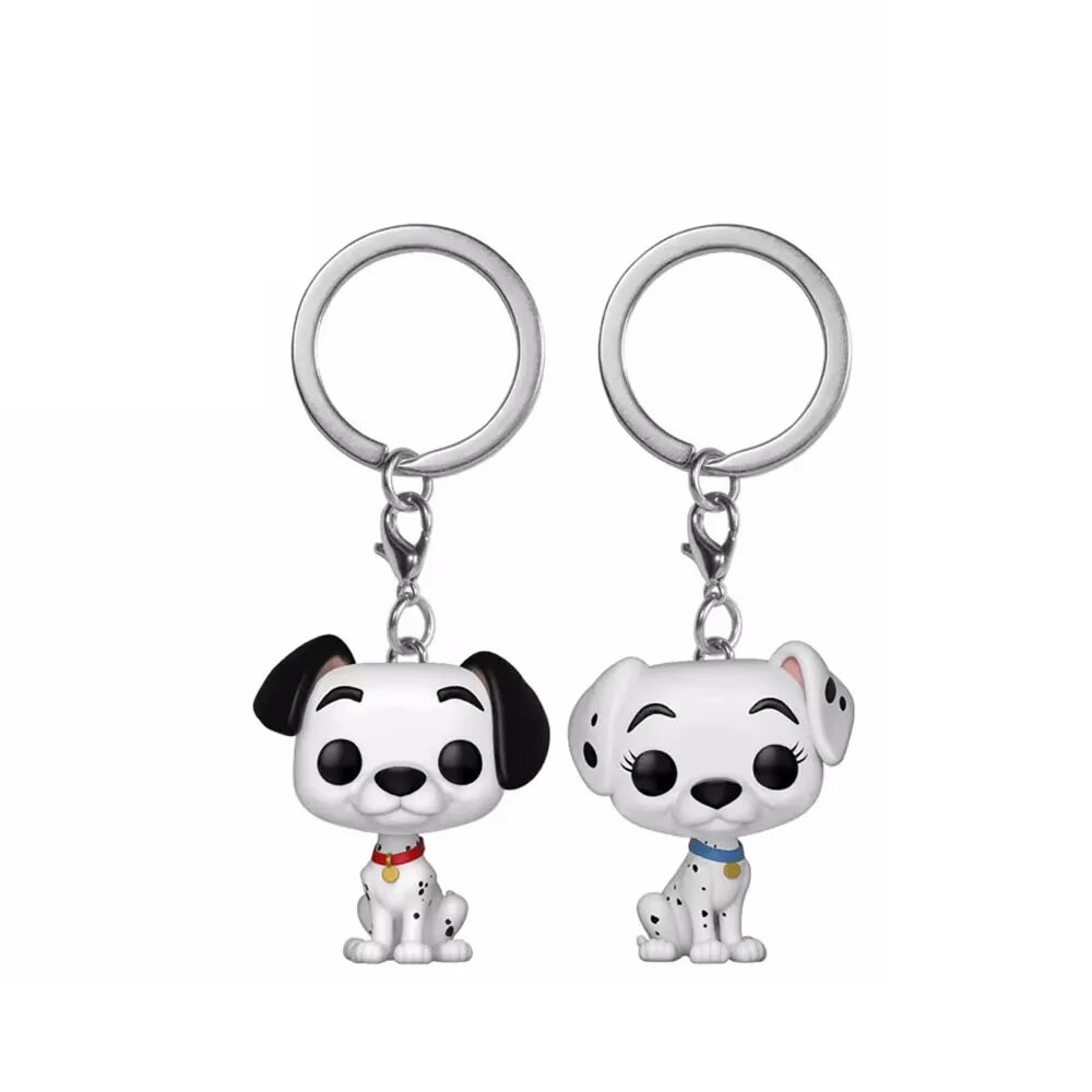 Funko Pop Disney 101 далматинец Pengo и Perdita брелок, Серебряный