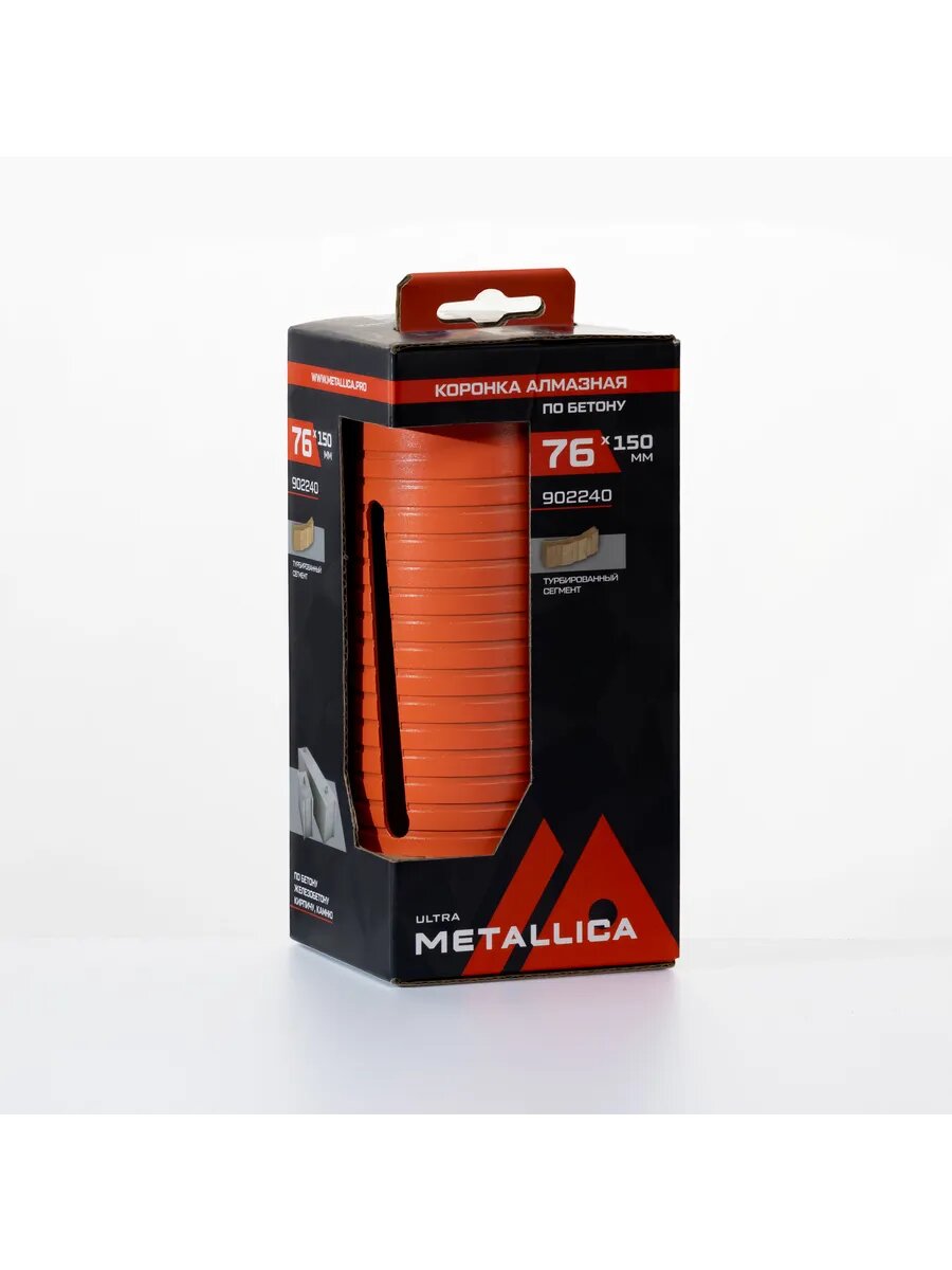 Коронка алмазная сегментная Ultra 76x150 мм, М16, по бетону, 1 шт.