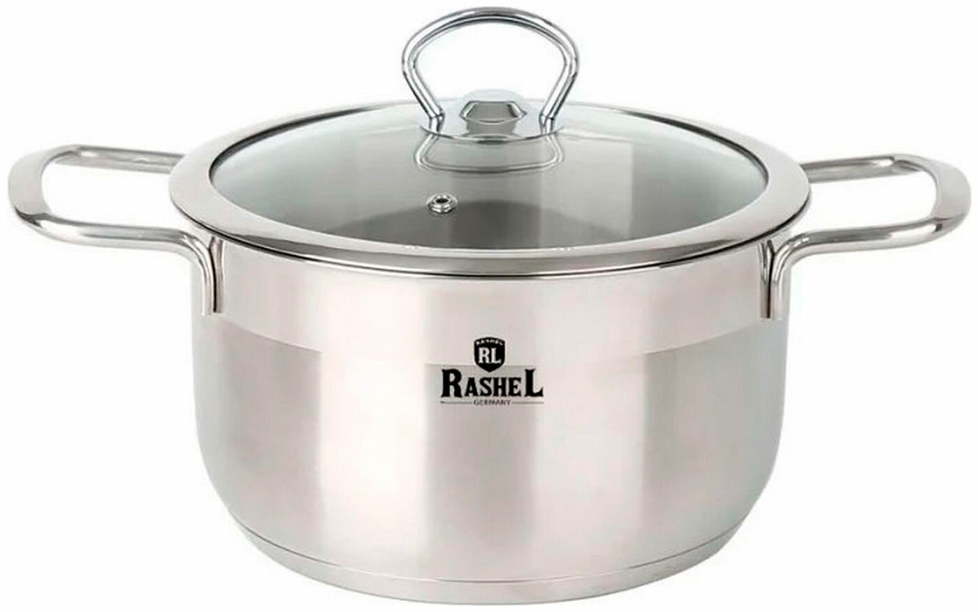 Кастрюля Rashel R-15 1.5 л, со стеклянной крышкой, 16x8 см