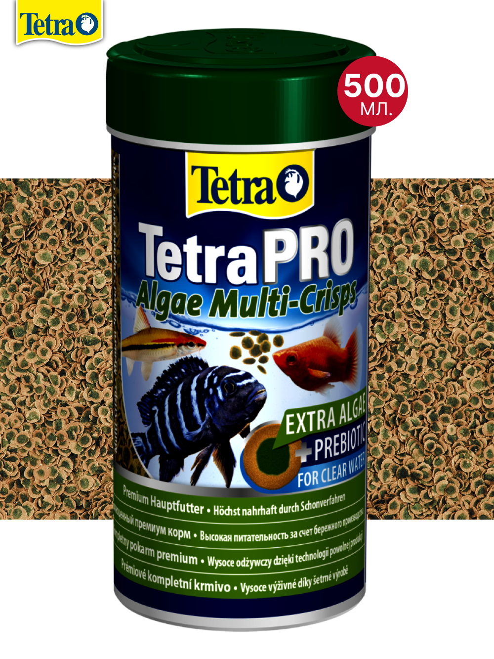 Корм для рыб TetraPro Algae (растительные чипсы) 500 мл со спирулиной