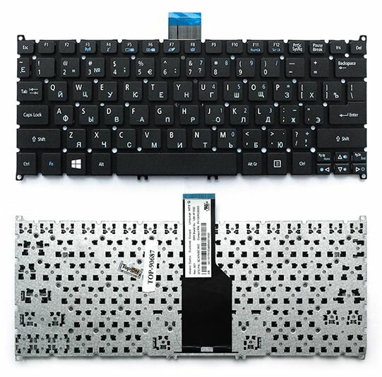 Клавиатура Acer TravelMate B1 B113, Aspire S3-391 S3-951 S5-391 V5-121 V5-171, (чёрная)