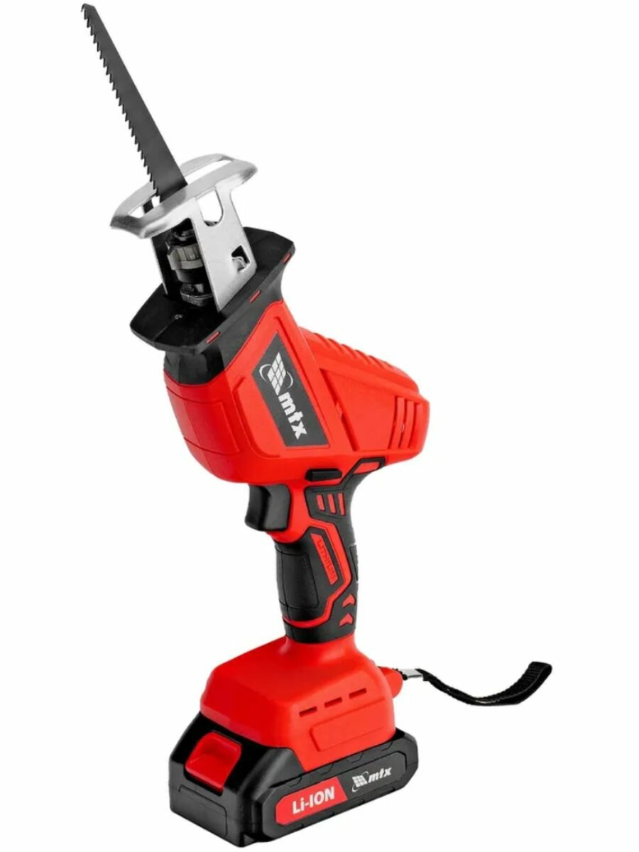 Пила сабельная аккумуляторная MTX RС-80, 20 Вт, 80 мм, красная