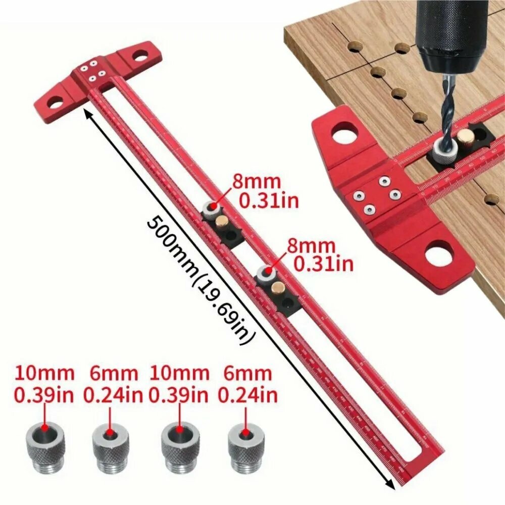 FNICEL Линейка/угольник 500мм, Алюминий
