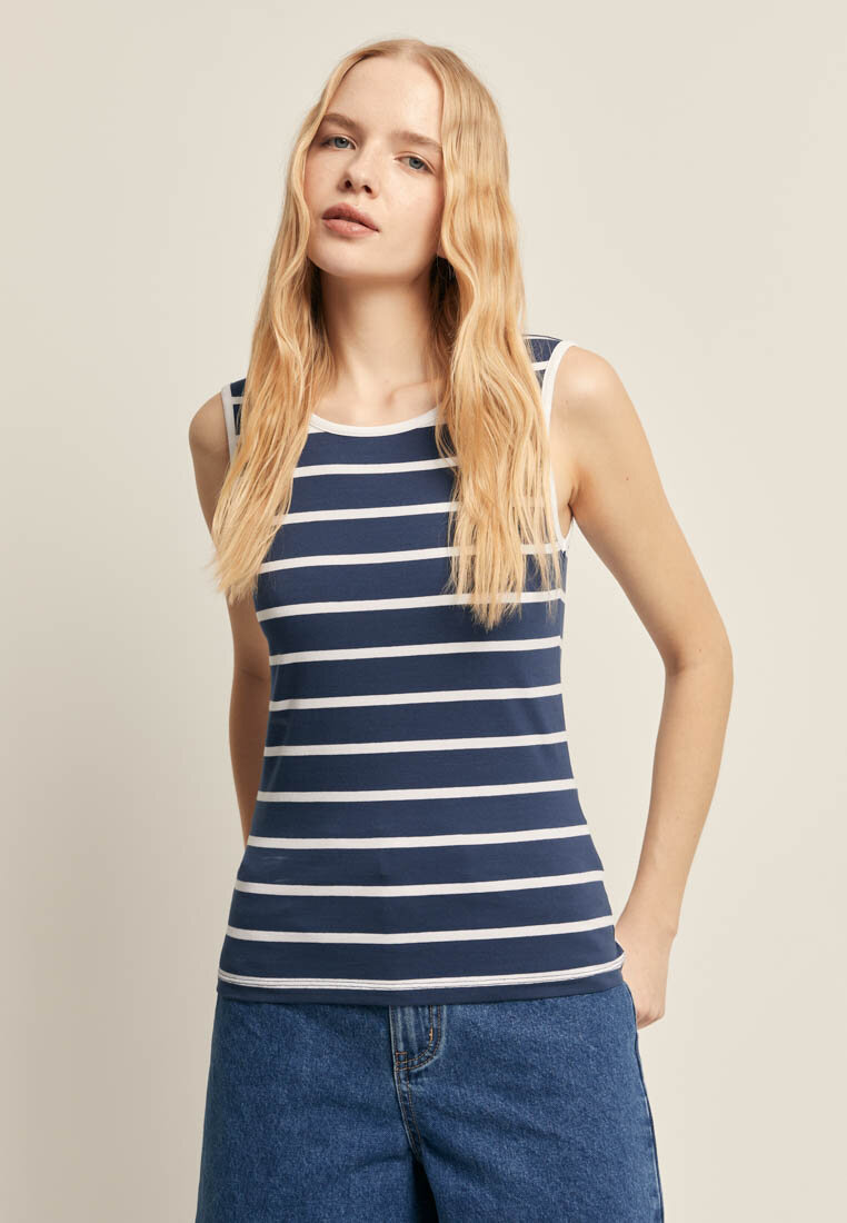 Майка из хлопка в полоску