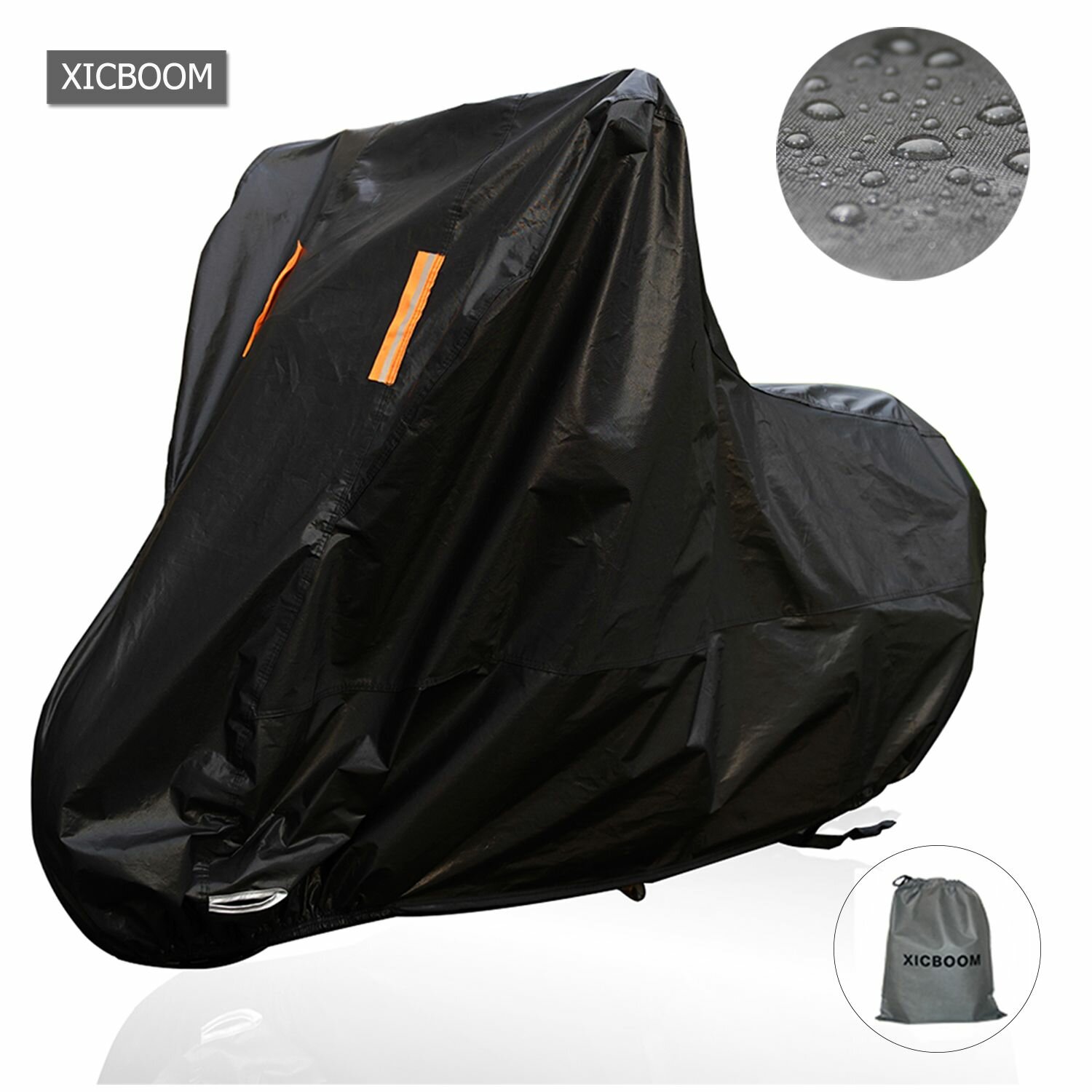 Оксфорд 300D Водонепроницаемый чехол для мотоциклов, защитный/универсальный/высокопрочный, , устойчив к солнцу и дождю Снег . размер"XXL" (280x112x130 см)