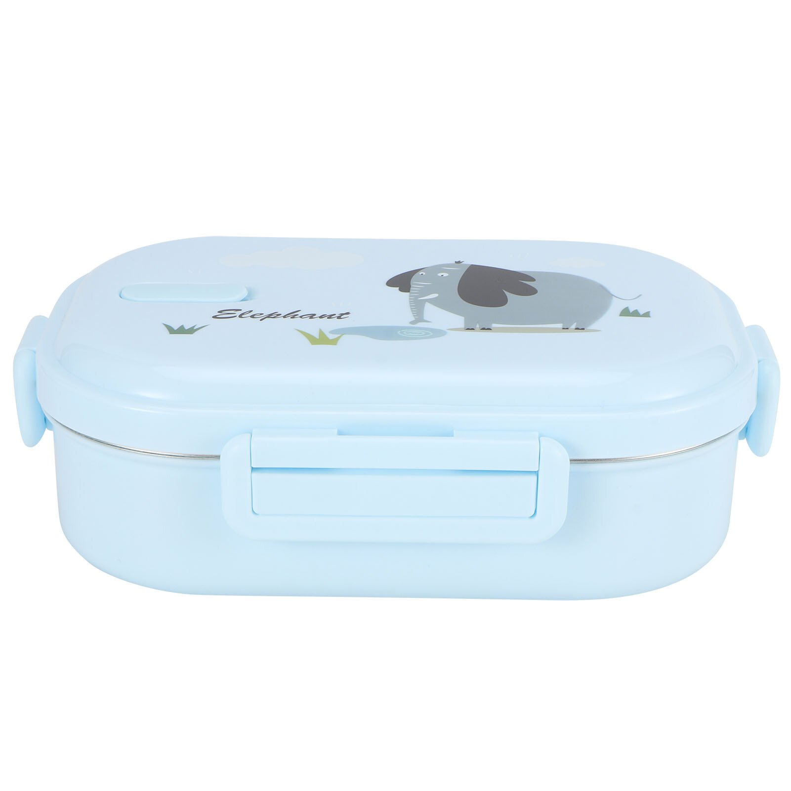 Изолированный ланч-бокс, герметичная коробка для бенто из нержавеющей стали, детский контейнер для японской еды (синий)
