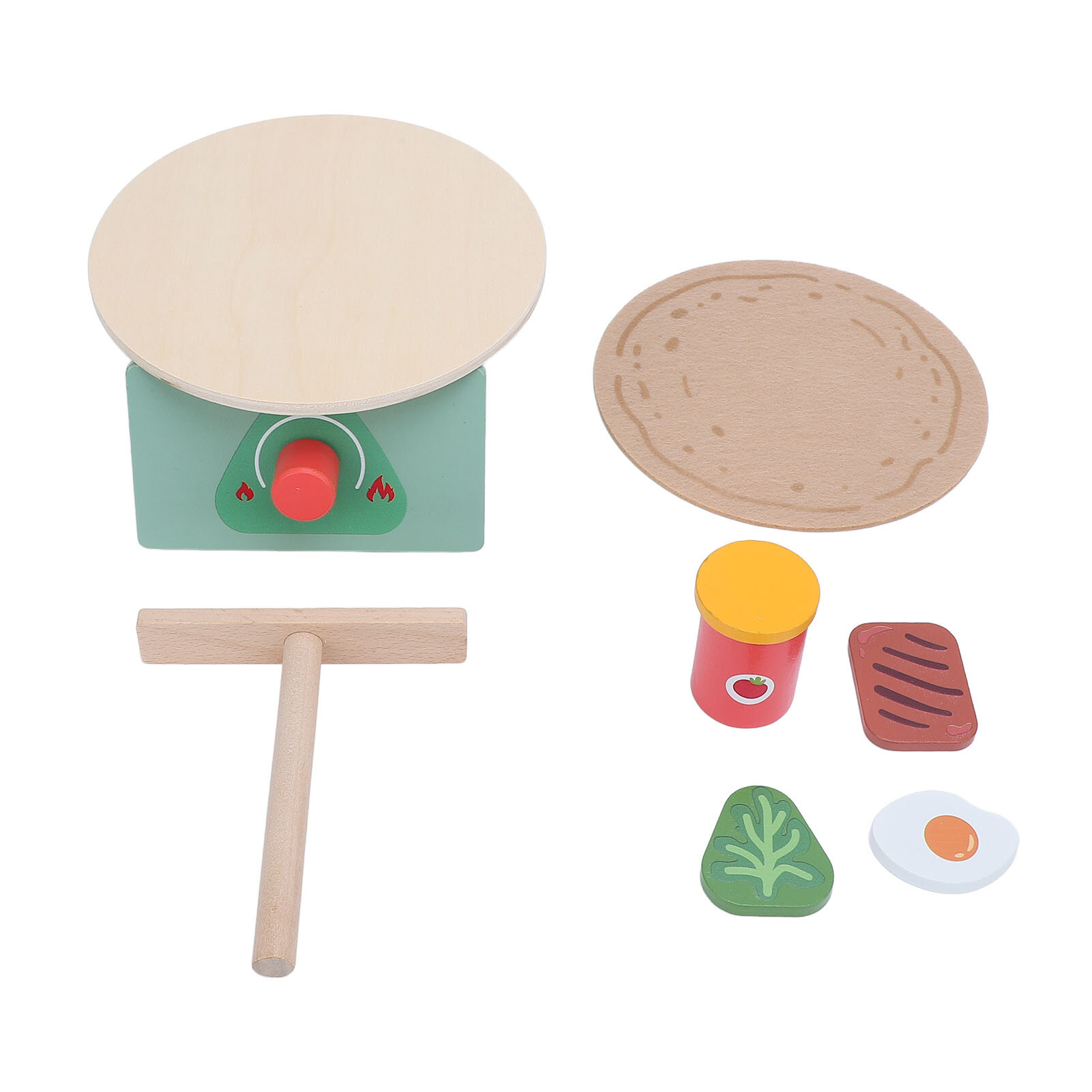 Детский игровой набор Блины : имитация деревянной еды для сюжетноролевых игр, развивающая игрушка дл