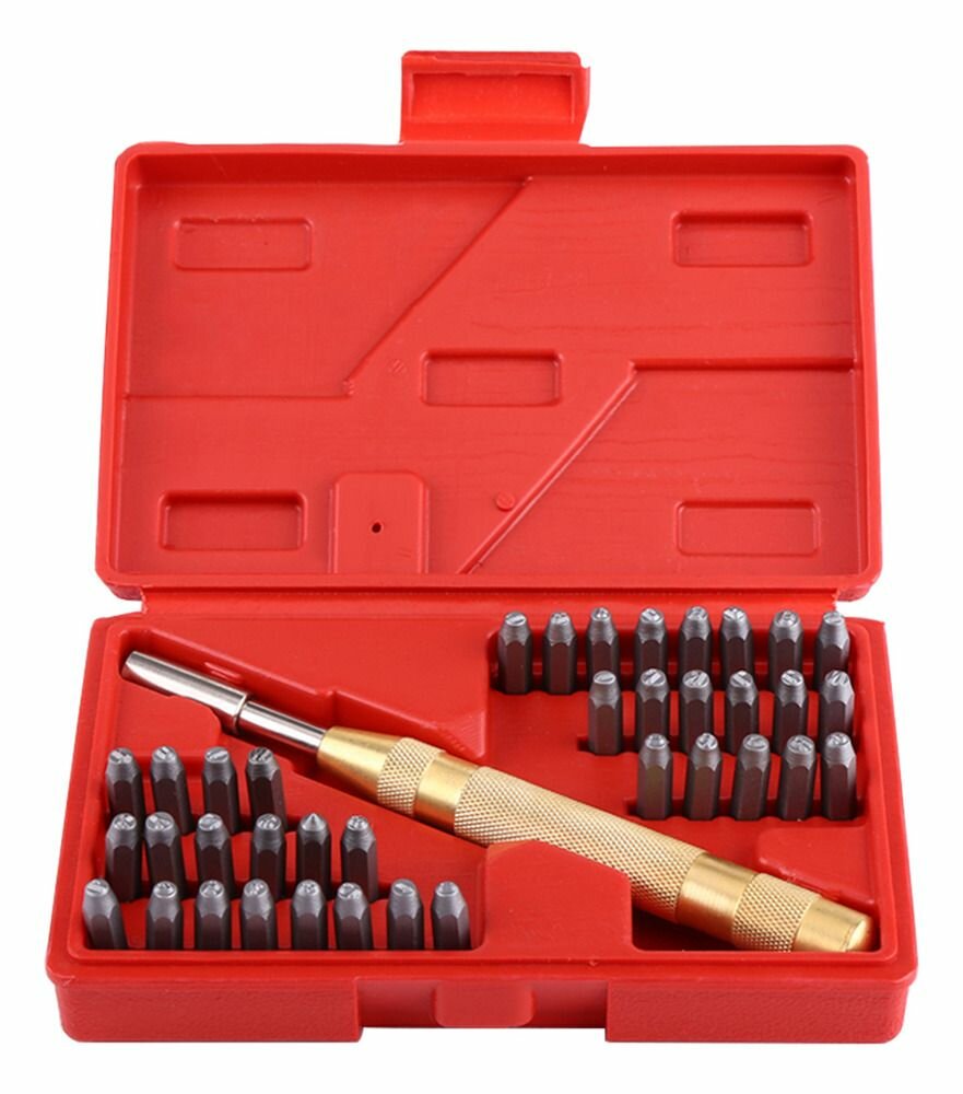 Набор Штампов Для Штамповки Металлических Букв, Автоматический Набор Из 38 Предметов