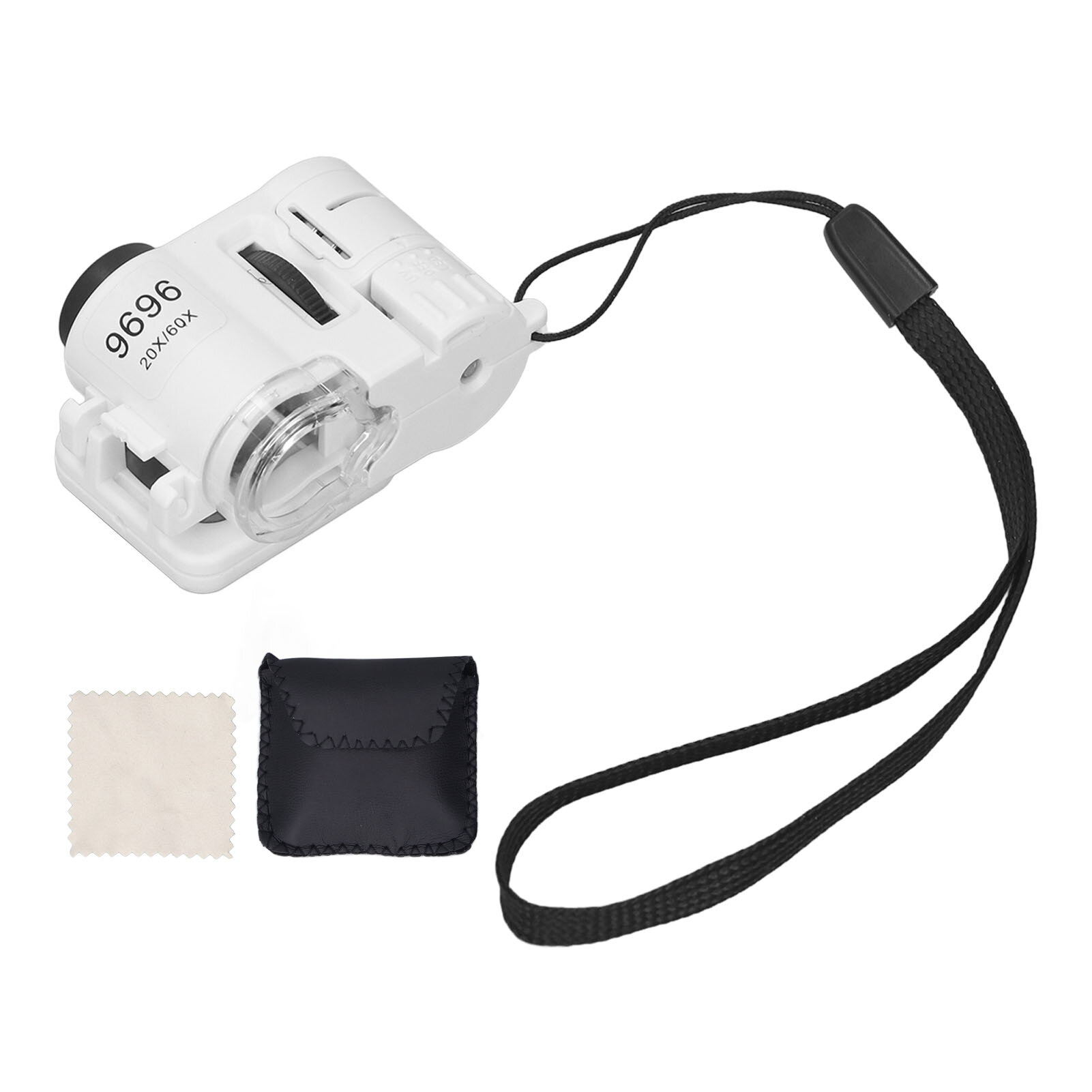 Портативная складная лупа со светодиодной подсветкой 20X 60X, мини-ручная лупа для четкого осмотра монет, марок, карт