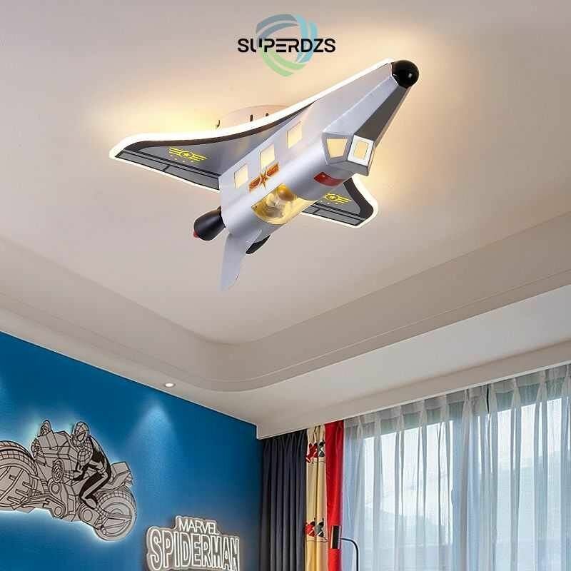 Потолочная люстра, потолочный светильник-самолет, космический корабль, TY6577, мультяшная креативная лампа для детской спальни 58WSuperDZS -kpa