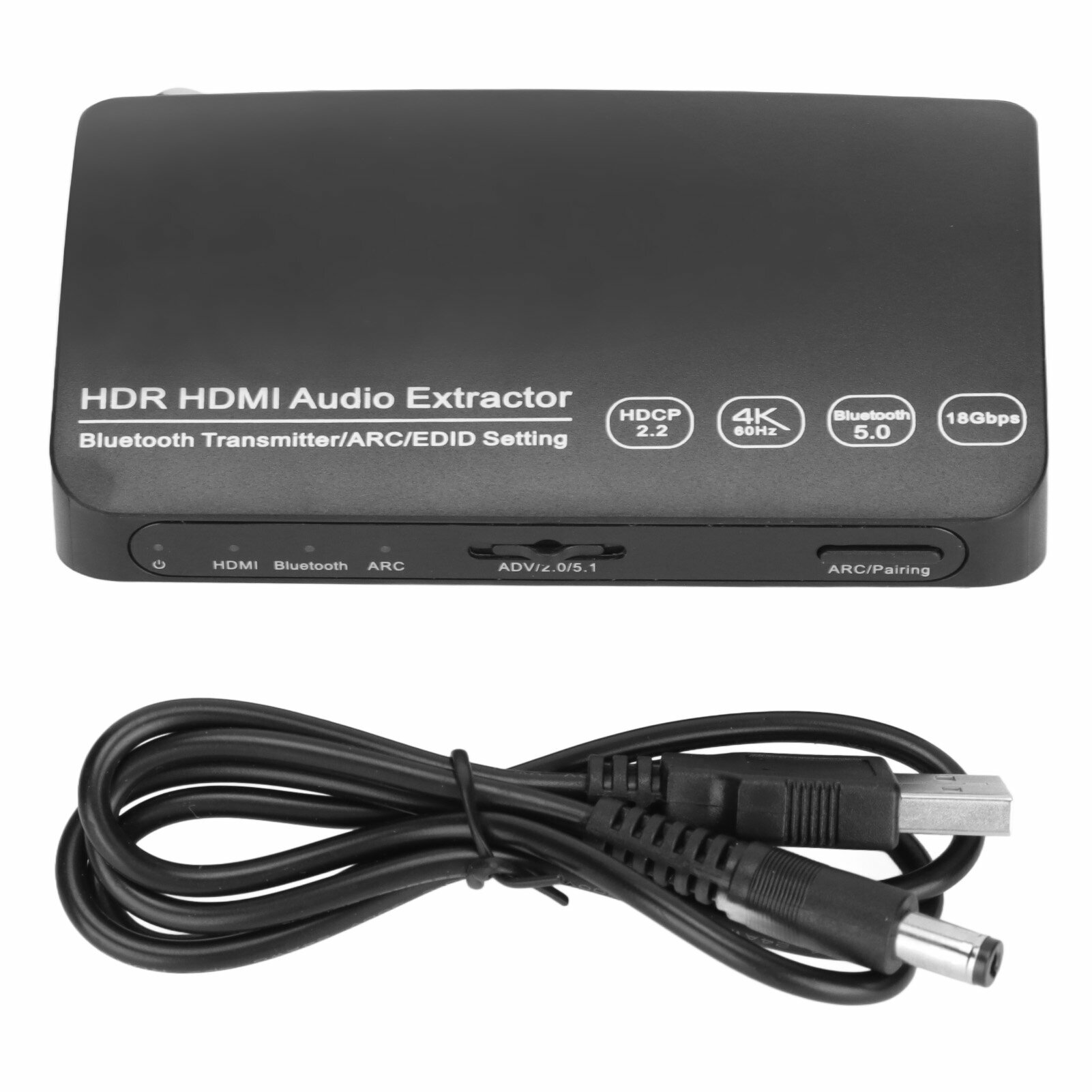 Audio Extractor 4K 60 Гц HDR Синхронный разветок дуги с 5,0 Bluetooth -передатчиком для компьютера