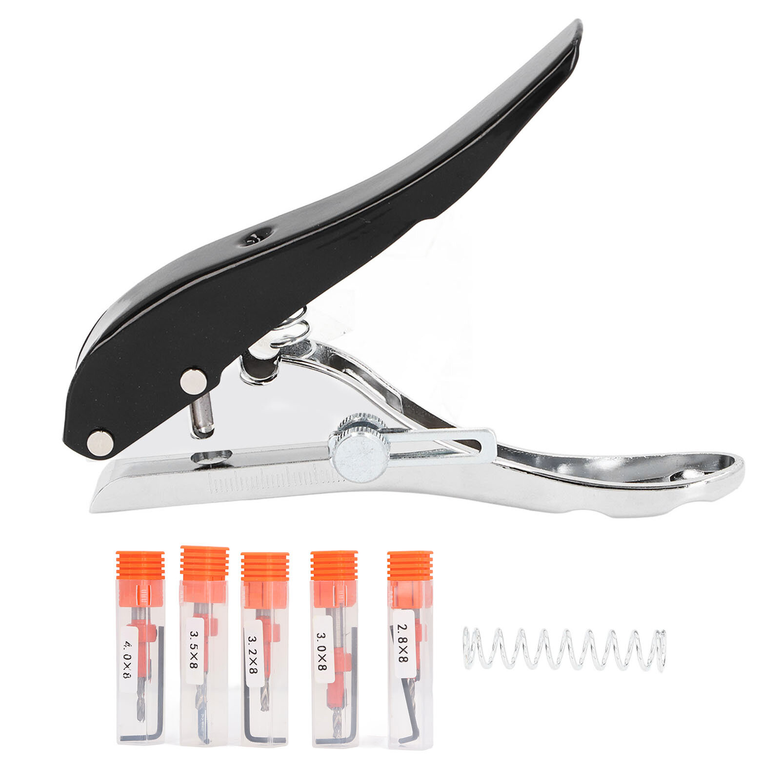 Дыроколы 8 мм, плоскогубцы для пробивки кромок, с 5 потайными сверлами для картона, твердой пленки, тонкой древесины