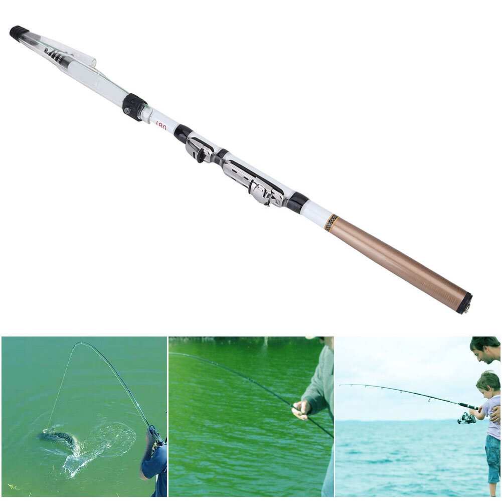 Портативная телескопическая удочка для рыбалки Travel Spinning Fishing Pole из углеродного волокна (1.8m, 2.1m, 2, 2.7m, выбор по длине)