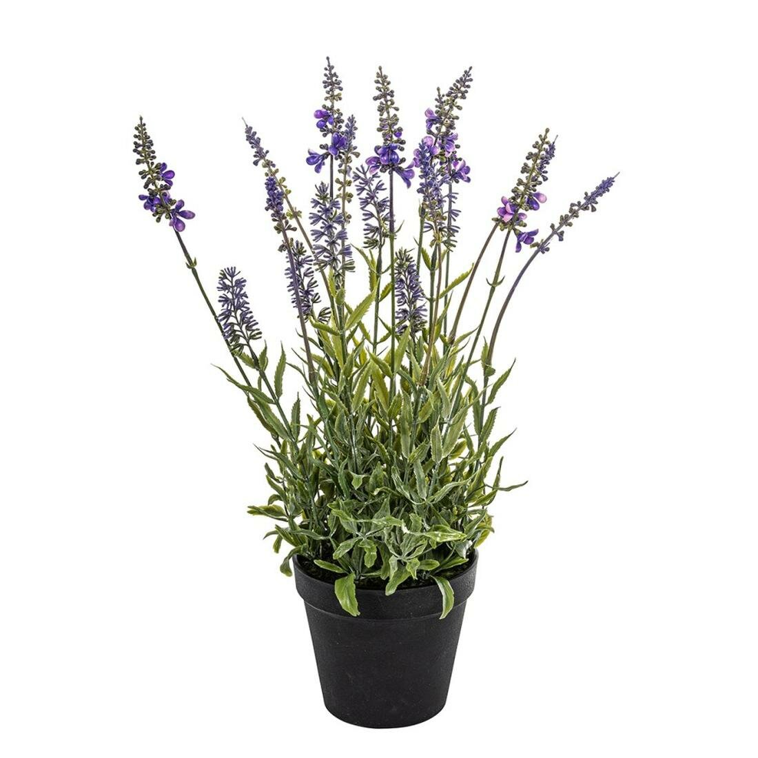 Цветок декоративный в кашпо "Лаванда" #205357-700 Fiebiger Floristik 43 см