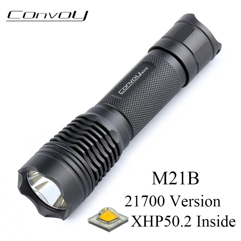 Фонарик Convoy M21B с Cree XHP50.2 6500K, 12 groups, With 21700 battery