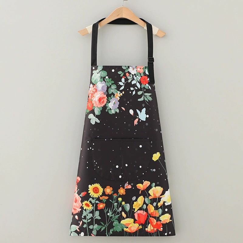 Фартук непромокаемый кухонный с карманом/ Передник женский поварской водонепроницаемый