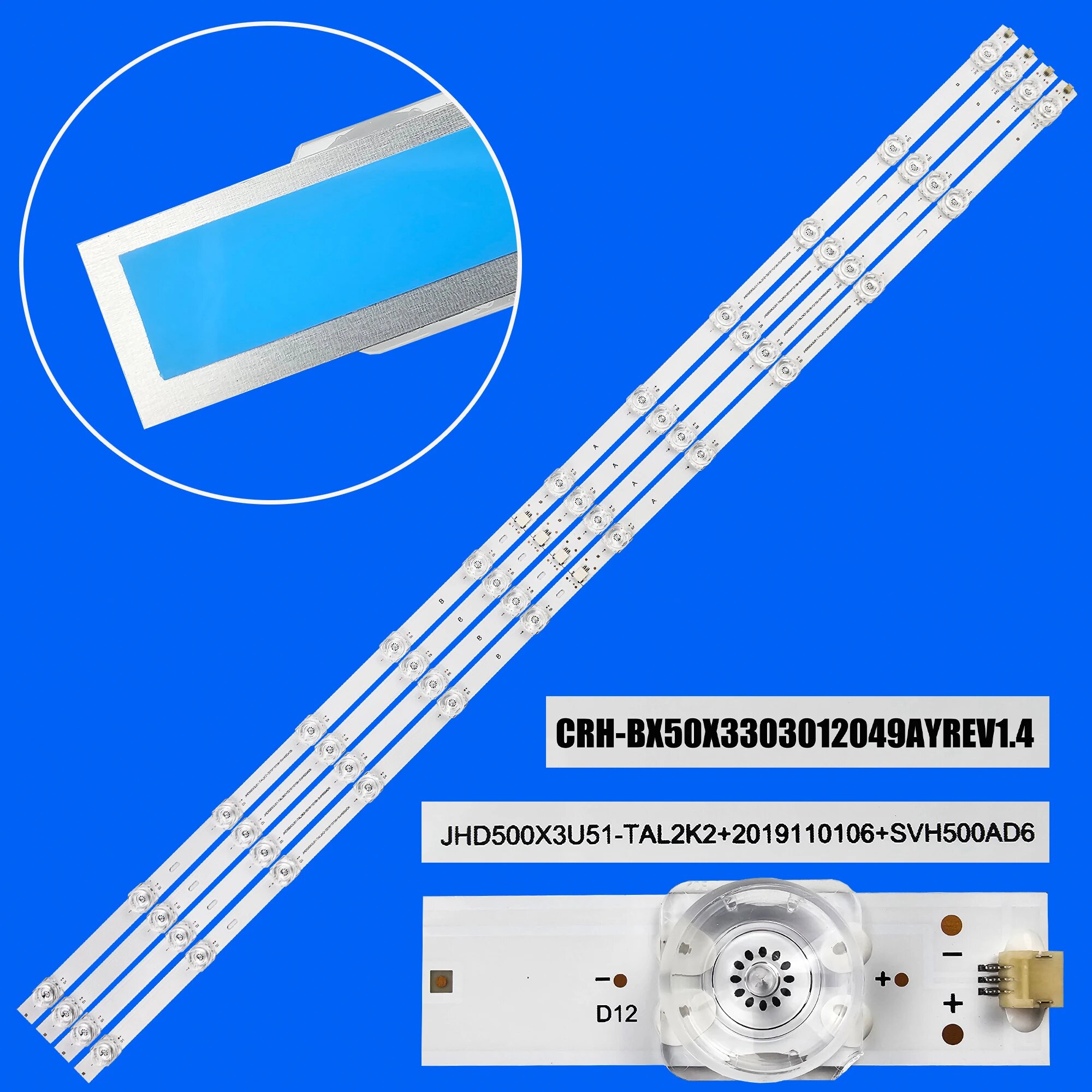 Светодиодная лента подсветки для 50A7500F 50A7500FTUK CRH-BX50X3303012049AYREV1.4 JHD500X3U51-TAL2K2+2019110106+SVH500AD6
