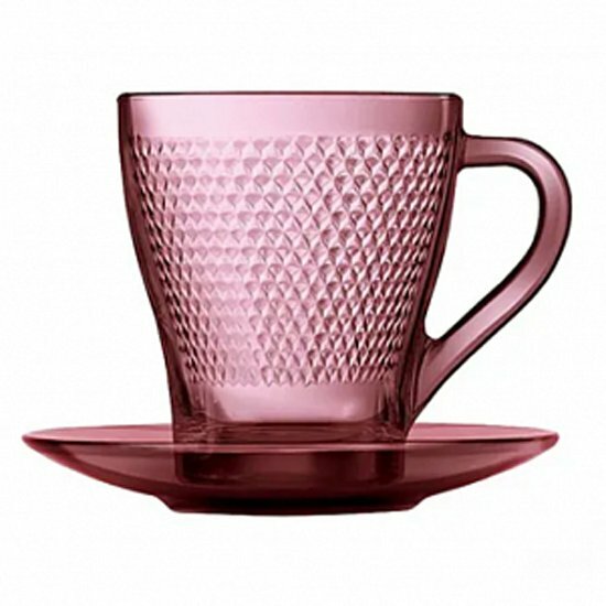 Набор чайный Luminarc идиллия лилак 12 предметов, 265 мл, стекло, темно-розовый (O0369)