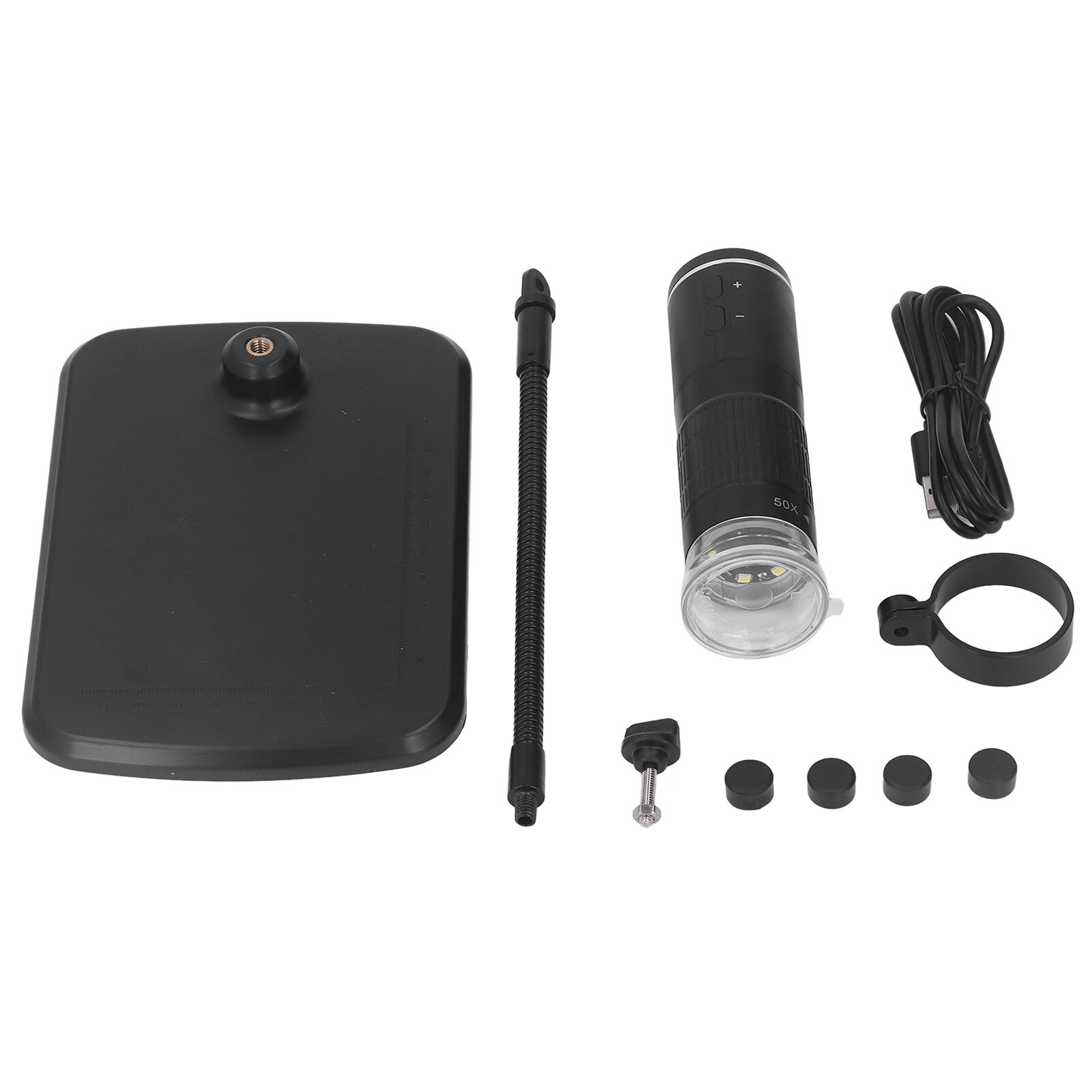 Беспроводной цифровой микроскоп 50–1000X, портативный, 2 МП, с гибкой подставкой для телефона и ПК.