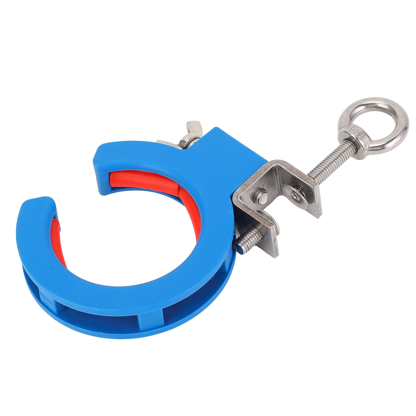 Ролик для кабельного лотка, зажим 65 мм, вспомогательный шкив для протяжки проводов, для использования внутри и снаружи углов, синий.