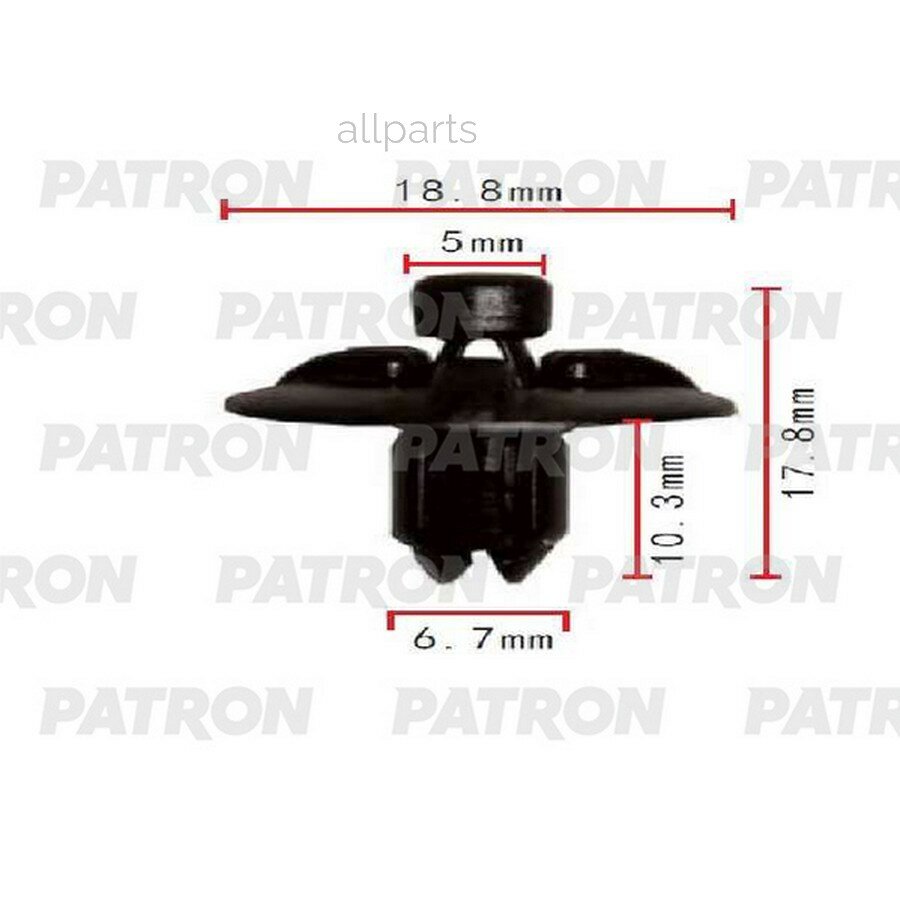 PATRON P371904 Клипса пластмассовая Lexus, Toyota применяемость: уплотнитель