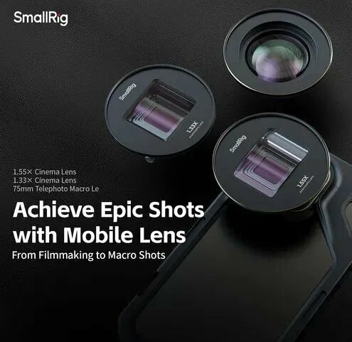 KNOW EASY-Объектив для смартфона SmallRig 3578B 1.55X Anamorphic Lens