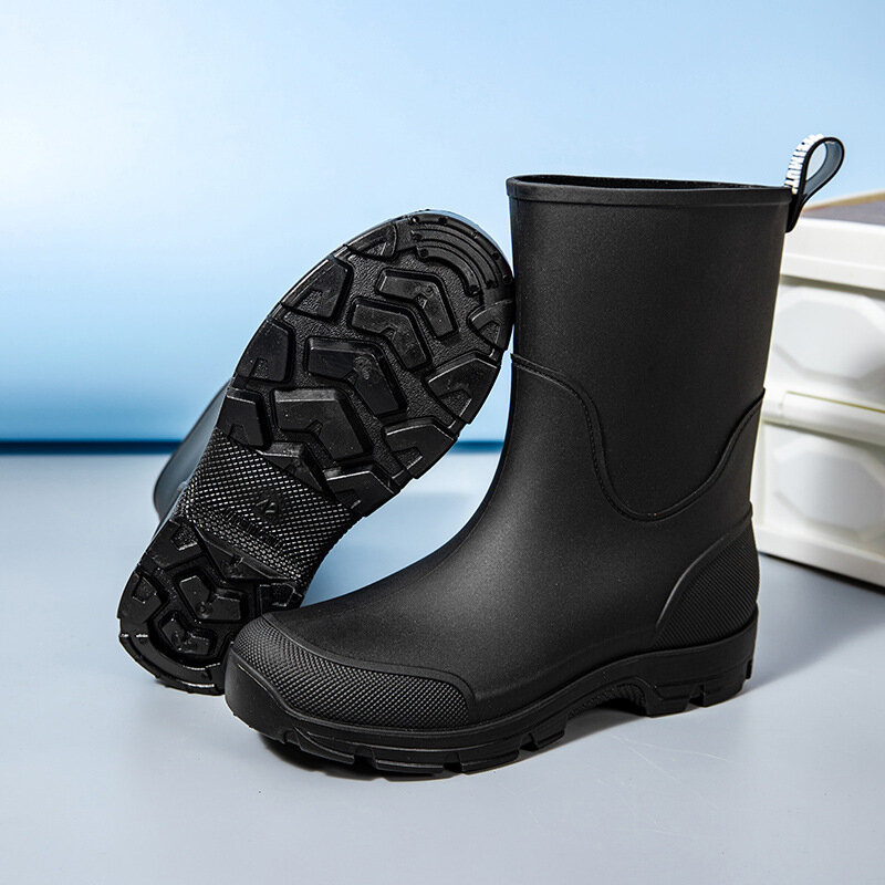 Полусапожки пара резиновых сапог мужские водонепроницаемые туфли для рыбалки на открытом воздухе мужские толстые нескользящие резиновые туфли для кухни водонепроницаемая обувь для мытья автомобиля