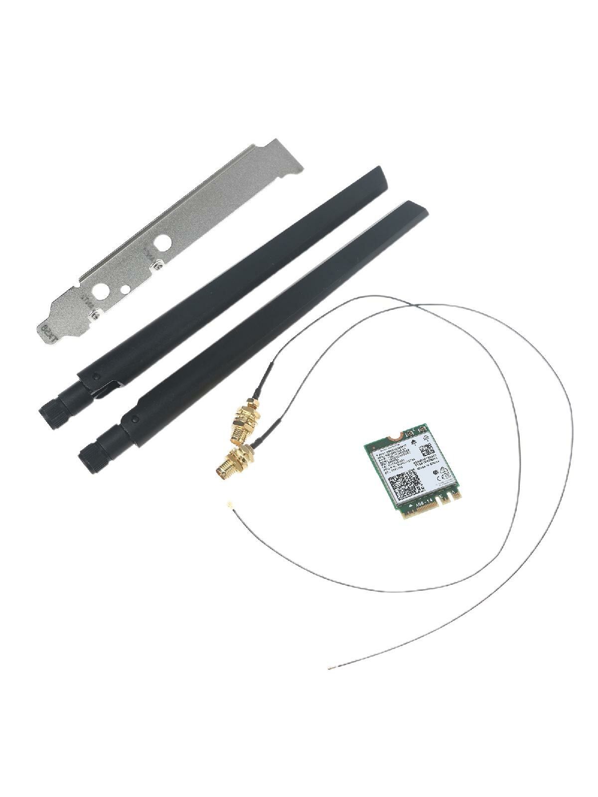 Tri-Band WI-FI 6E for Intel AX210 BT 5.2 3000Mbps for M.2 Wireless Card AX210NGW 2.4Ghz/5G/6G 802.11ax Wifi 6 With Anten