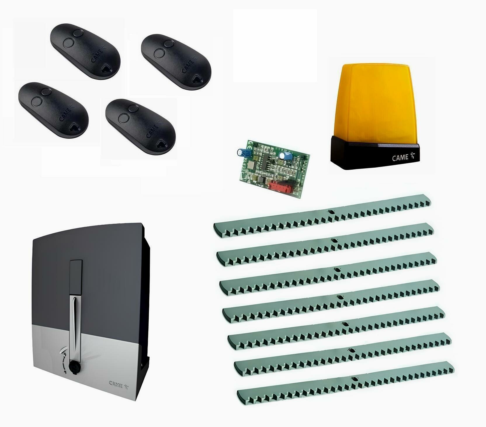 Автоматика для откатных ворот BXL04AGS KIT7-L-T4, комплект: привод, радиоприемник, 4 пульта, лампа, антенна, 7 реек