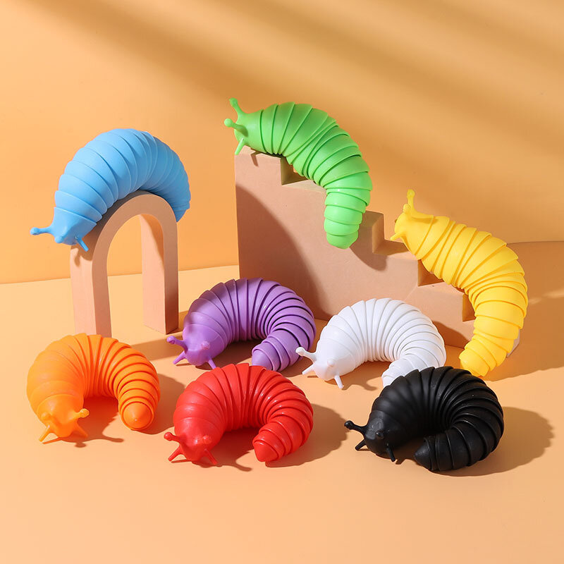 Кросс-бордерный одноцветный дезкомпрессионный слизень улитка детский развлекательный монохромный гусеница дезкомпрессионный Монохромный случайный (голова улитки) 18.5СМ цветная коробка