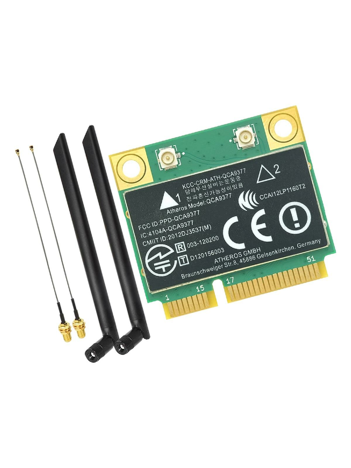 QCA9377 Mini PCIe Wireless Networking Card 2.4Ghz/5Ghz 600Mbps Speed BT4.2 802.11AC WIFI Adapter Module