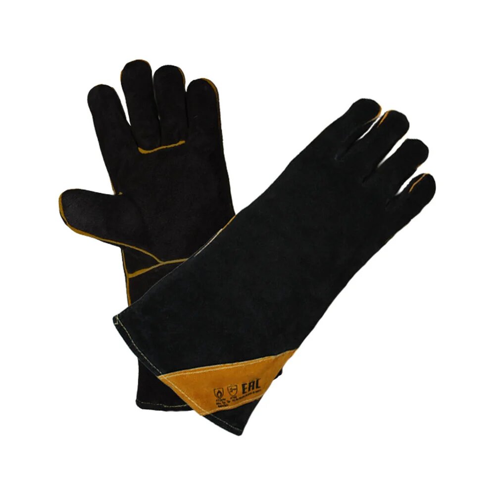 РосМарка Краги черные с подкладкой, 35 см (1403), размер 10,5 К1403