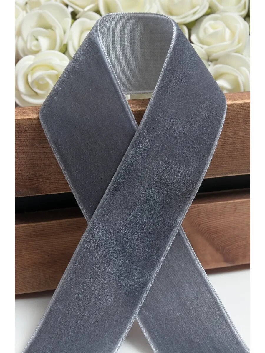 Лента бархатная 3,8см (3м)