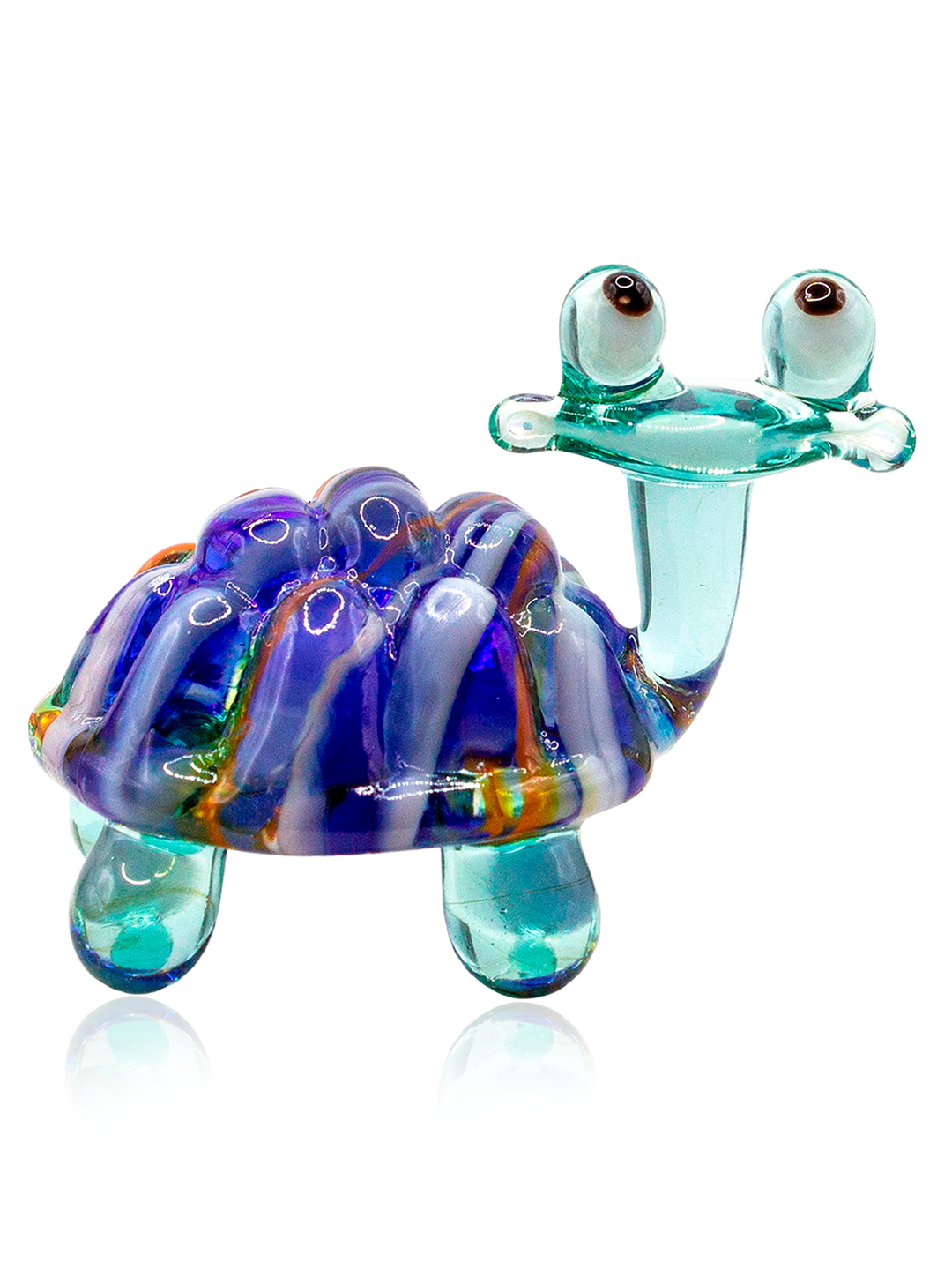 Коллекционная фигурка из цветного стекла ручной работы Черепашка